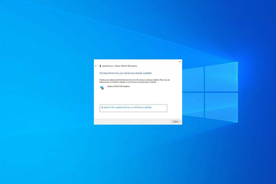 The best driver software is already installed error [Fixed]