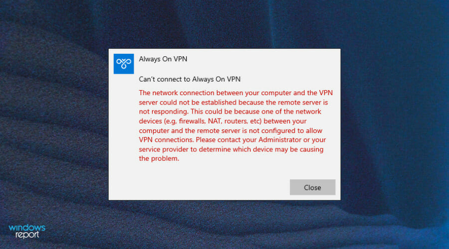 FIX The User System Dialed A Connection Named Which Has Failed