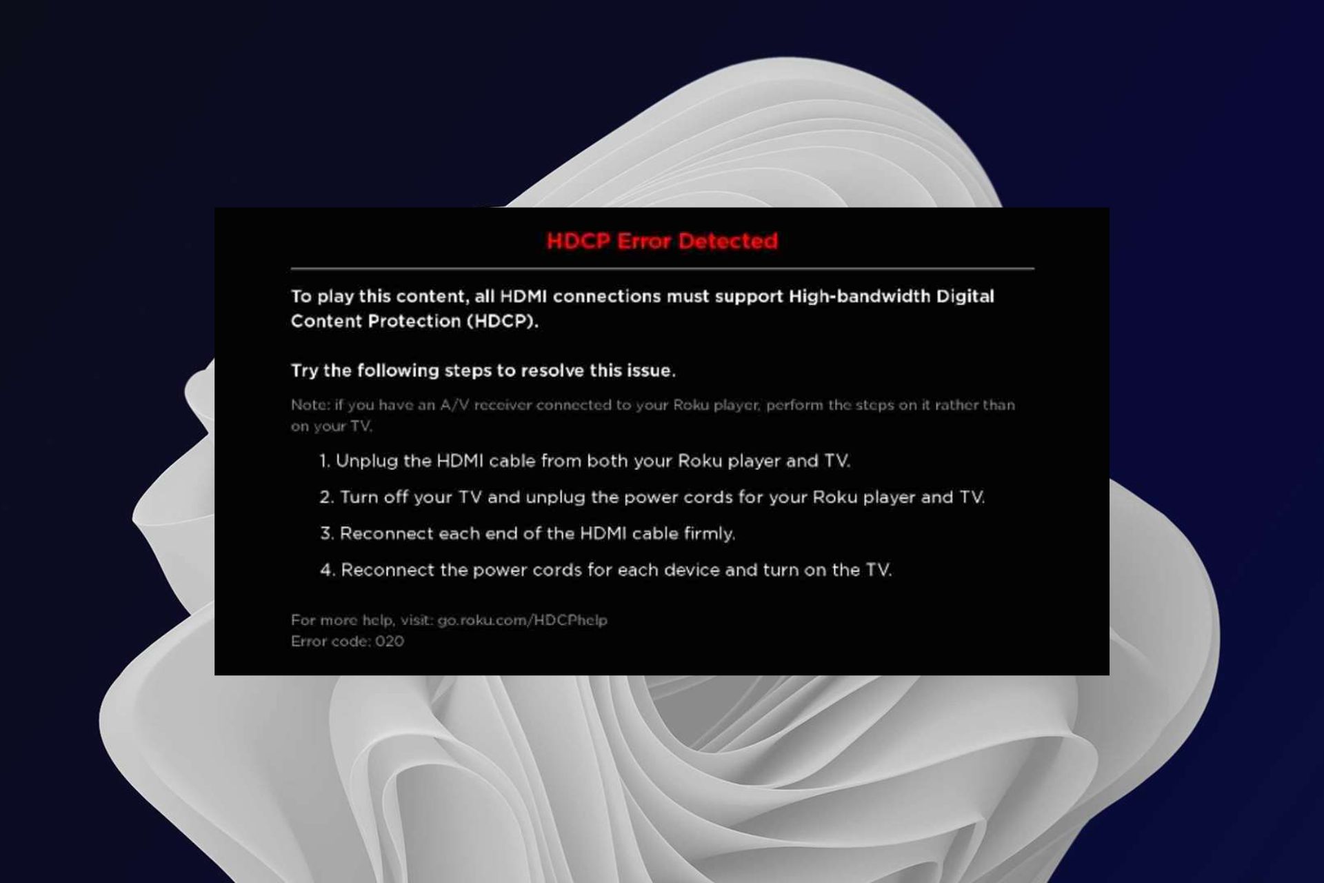 5 Tested Ways To Fix Roku Error 020 HDCP Error Bypass 5 Tested Ways To Fix Roku Error 020 HDCP Error Bypass