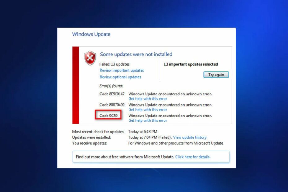 Windows Update Code 9c59 How To Fix It Windows Update Code 9c59 How To Fix It