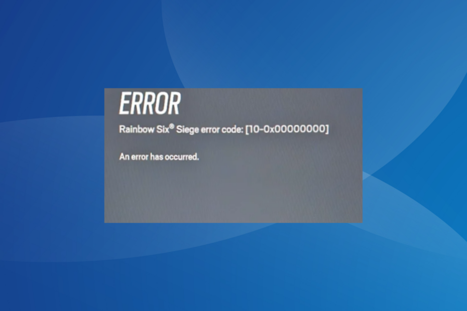 Solved Rainbow Six Siege Error Code 10 0x00000 Solved Rainbow Six Siege Error Code 10 0x00000