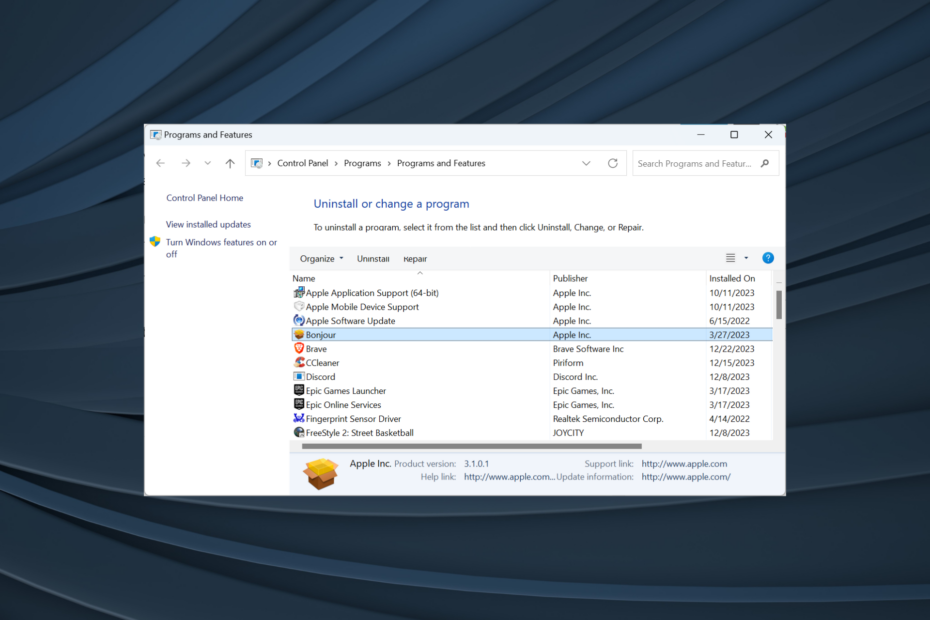 How to Uninstall Bonjour in Windows 10 & 11