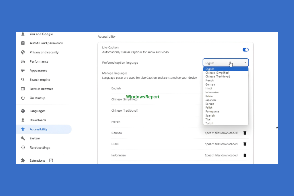 Chrome's Live Caption on desktop gets support for 11 more languages