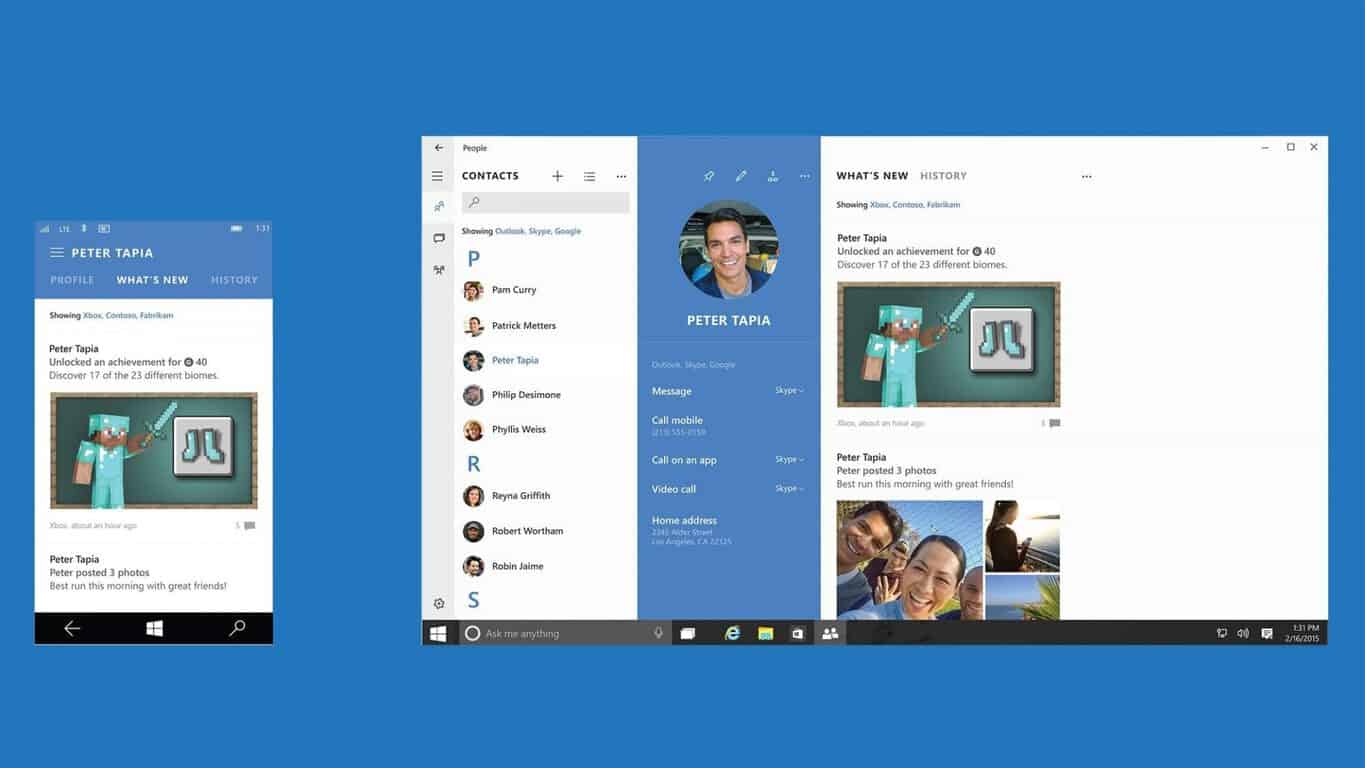 Import contacts from Outlook into the People app on Windows 10