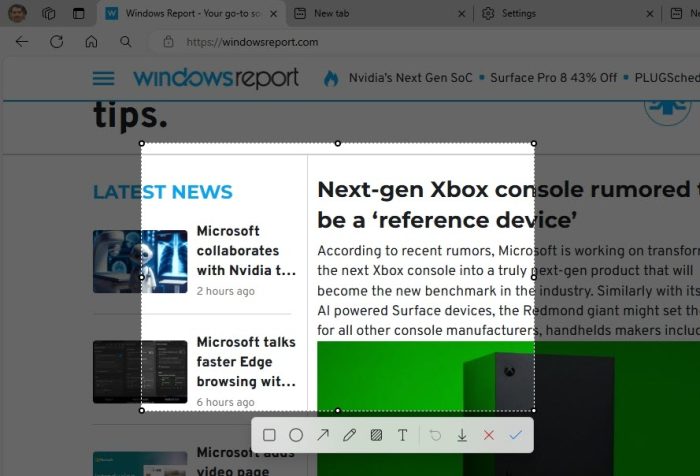 Microsoft Edge now lets you annotate and edit Screenshots with ease