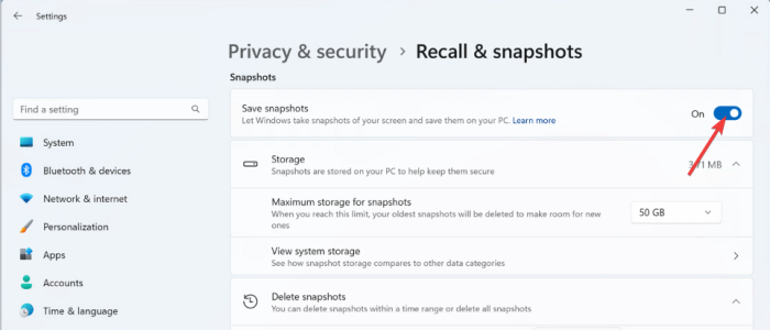 How to Disable the Recall AI feature on Windows 11