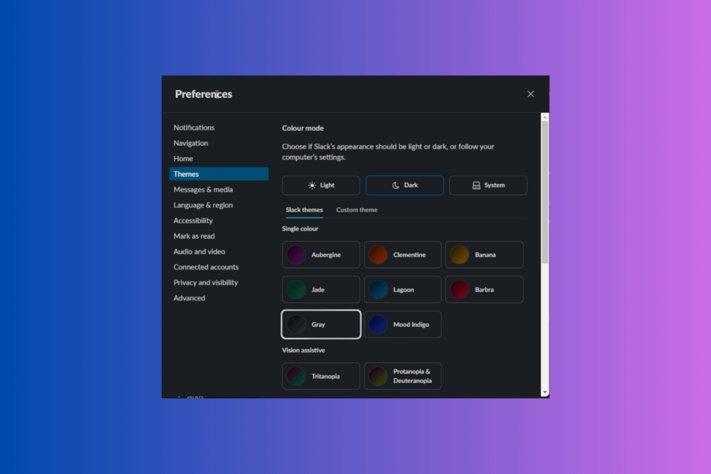 How to Change Slack Theme