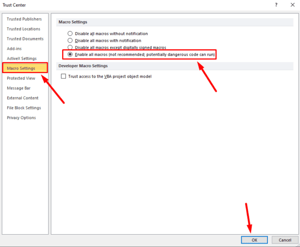 Excel Enable Macros - Quick How-To Guide